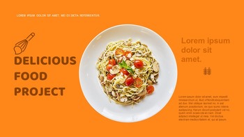 Delicious food project PowerPoint Templates