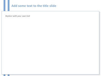 Free Powerpoint Sample - Blue Lines and Square Outline With Titles on It