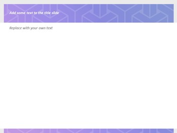 Free PPT Template - Purple Gradation With 3D Patterns