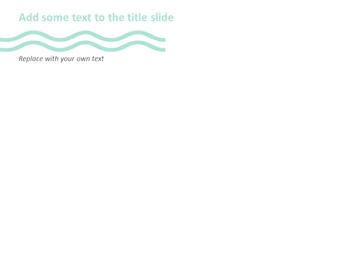 Two Wavy Lines on Mint Background - Free PPT Template