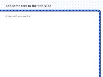 Free Powerpoint Template - A Bold Blue Line With Sparkling Dots|Slides