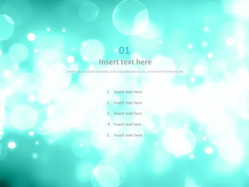 Free PPT Template - Mint Sparkling Circle