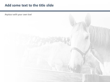 Free Powerpoint Template - White Horse