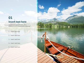 Wooden Boat on a Lake - Free Powerpoint Sample