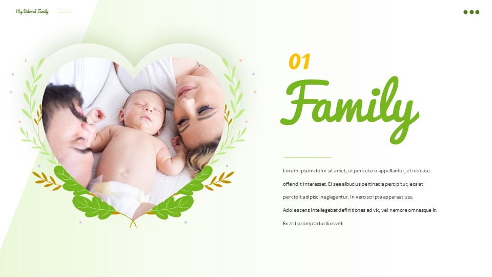 My Beloved Family Google Slides Template Design