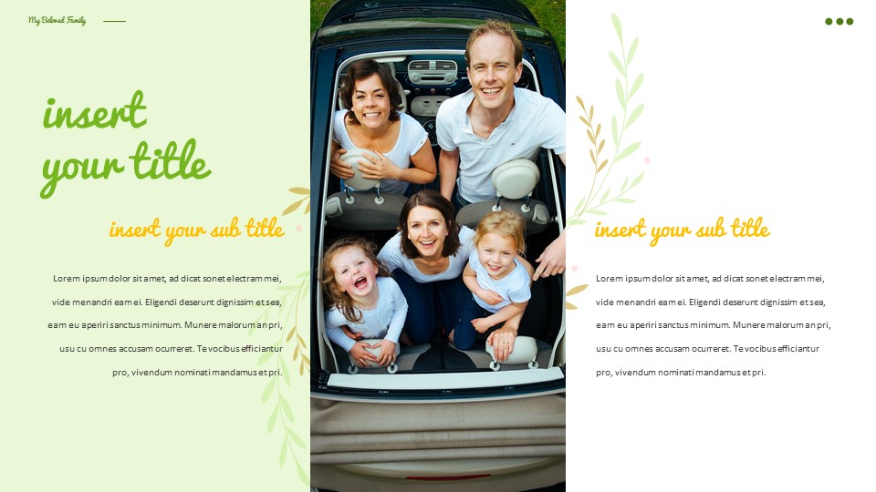 My Beloved Family Google Slides Template Design