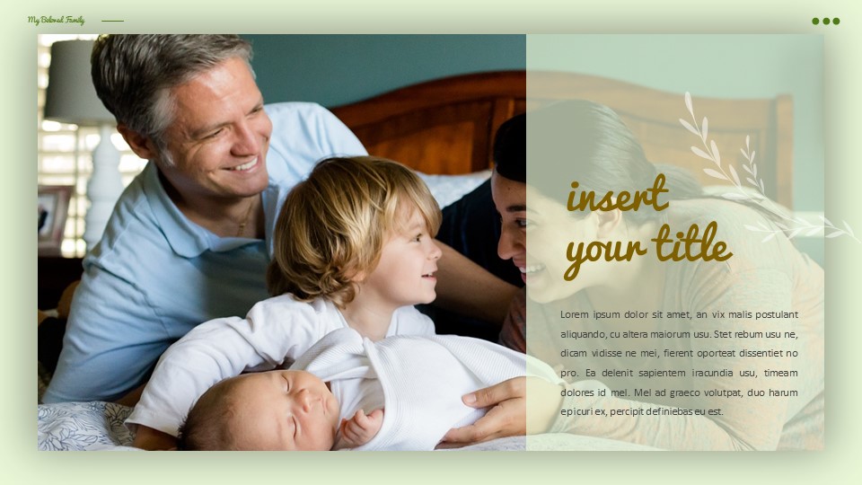 My Beloved Family Google Slides Template Design