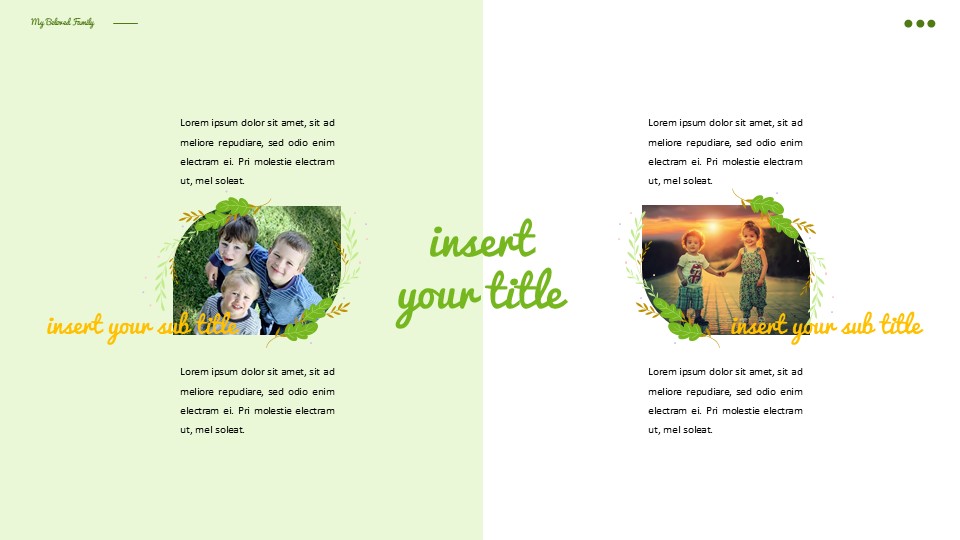My Beloved Family Google Slides Template Design