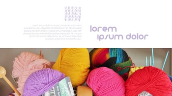 Simple PowerPoint Template Design - Knitting