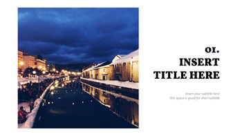 Winter travel Simple PowerPoint Templates