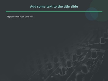 Audio Mixing - Free Template Design