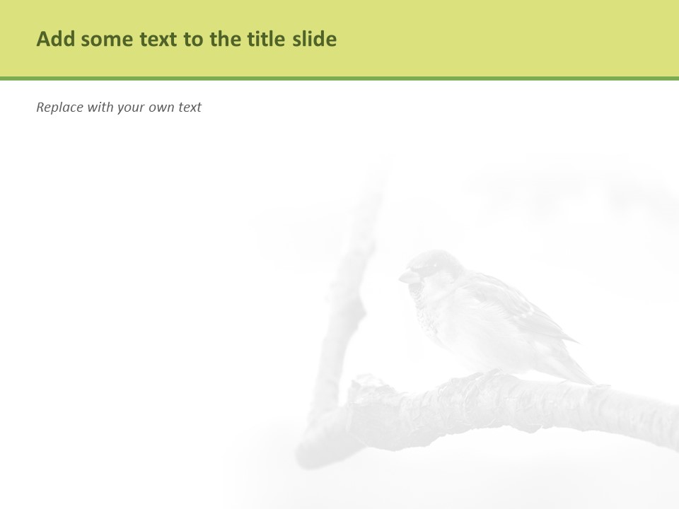 Free Powerpoint Sample - Sparrows in Forests