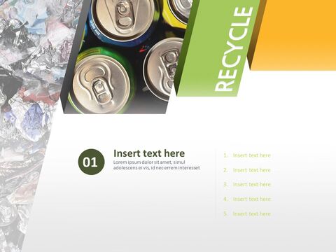 Free Powerpoint Template - Can Recycling