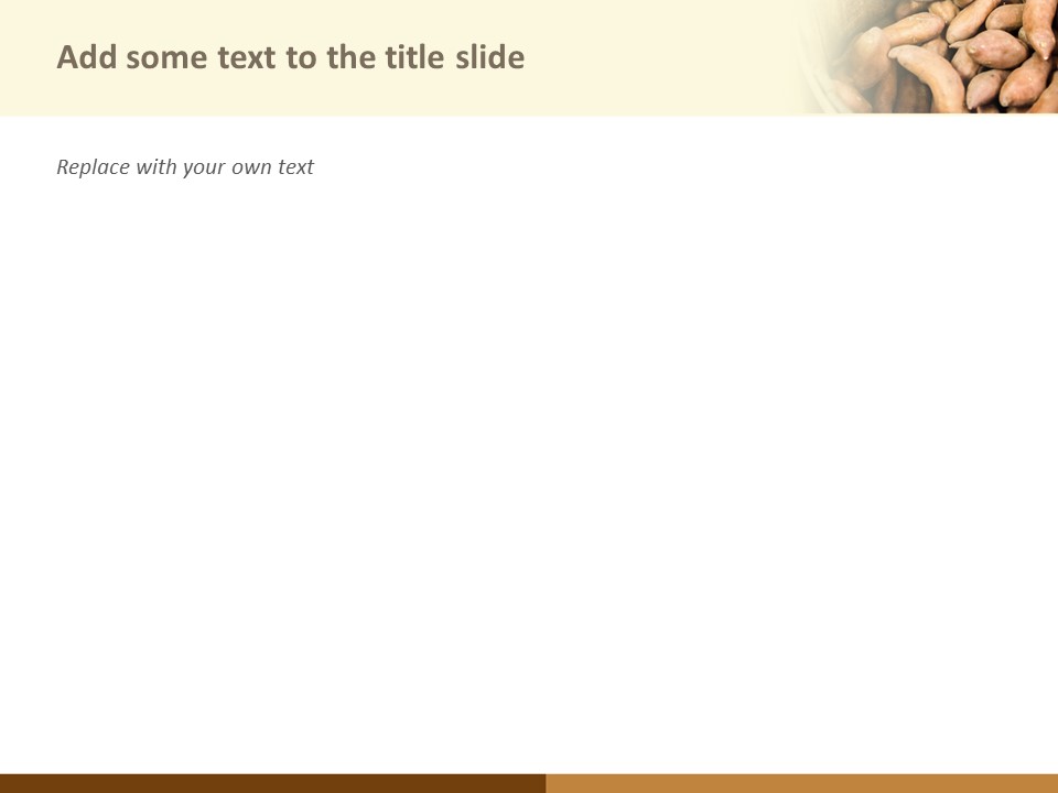 Free PPT Template - Sweet Potatoes