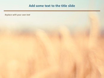 Free PPT Template - Barley and Ear