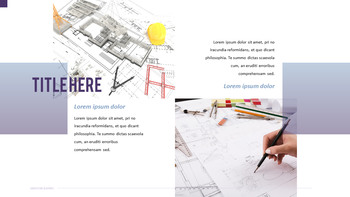 Architecture Blueprints PowerPoint Templates