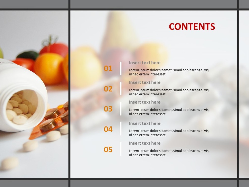 Cold and Vitamins - Free Presentation Templates