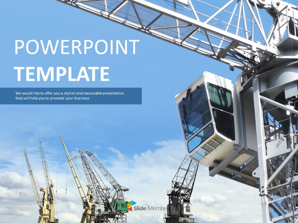 Free Design Template - Construction Cranes|PPT|Slides
