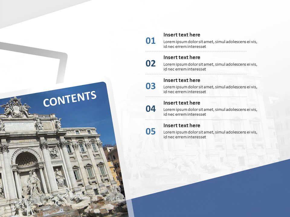 Free Design Template - FontanA Di Trevi in Italy