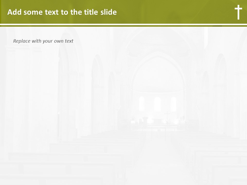 Free Powerpoint Template - Crucifix in Church