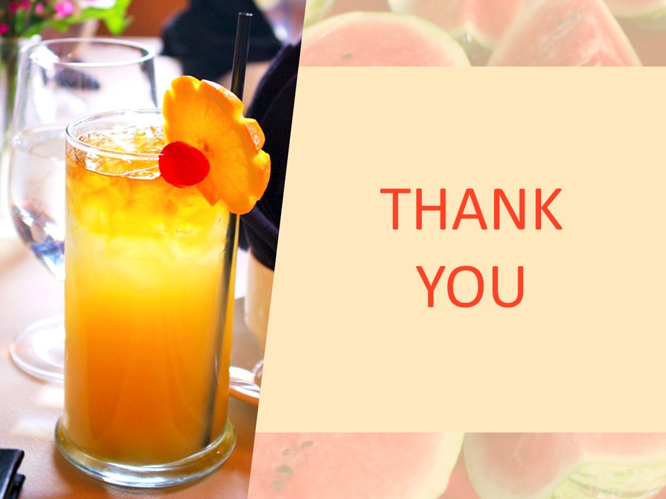 Free Powerpoint Template - Fresh Juice With Seasonal Fruit