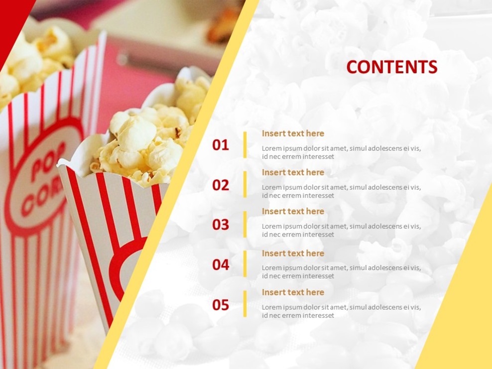 Popcorns in Movies - Free Design Template