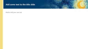 Vincent Van Gogh "The Starry Night" - Google Slides Images Free Download