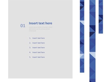 Free Presentation Template - Blue Triangled Pattern With Three Lines