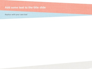 Google Slides Template Free - Pastel Coral Skyblue Cloth