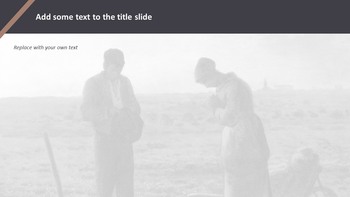 Jean Francois Millet "the Angelus" - Google Slides Template Free Download