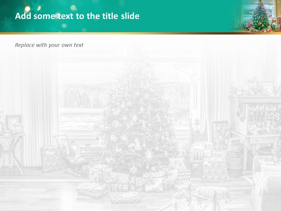 A Christmas Tree - Free Powerpoint Templates Design|Slides