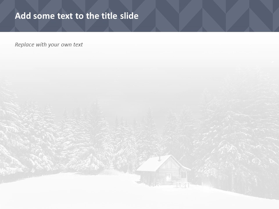 A Hut on the Winter Night - Free Template Design|PPT|Slides