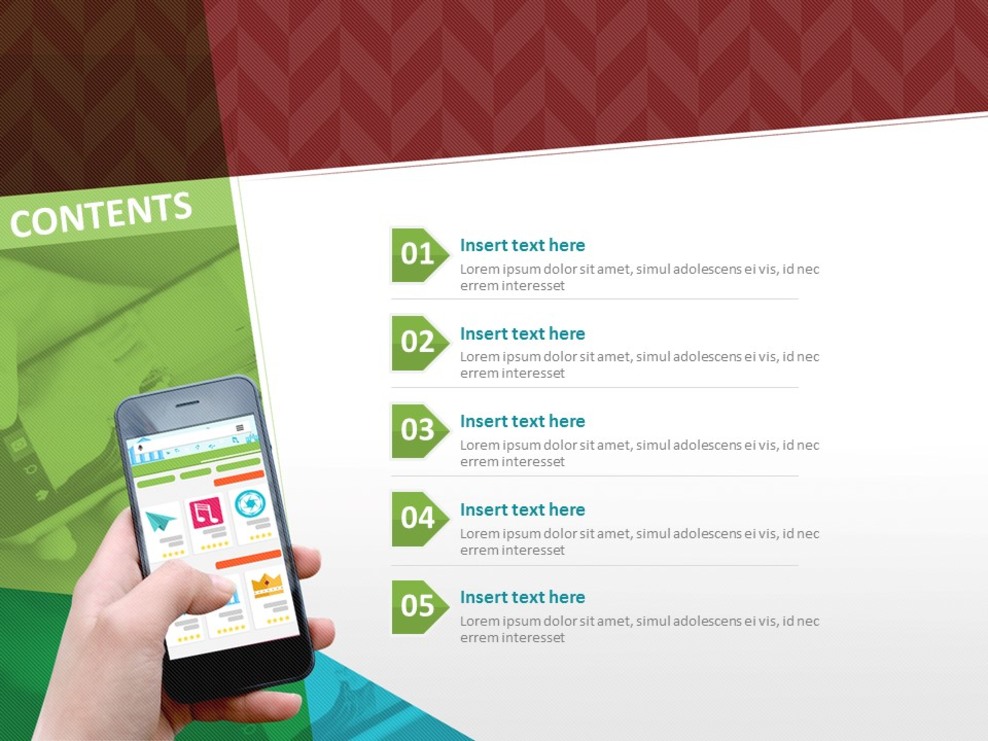 A Smartphone on Hands - Free Presentation Templates