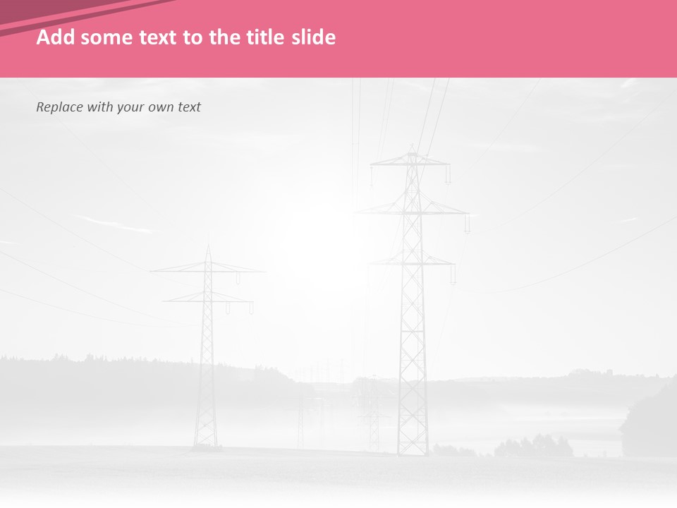 A Transmission Tower With Sunset - Free Powerpoint Template