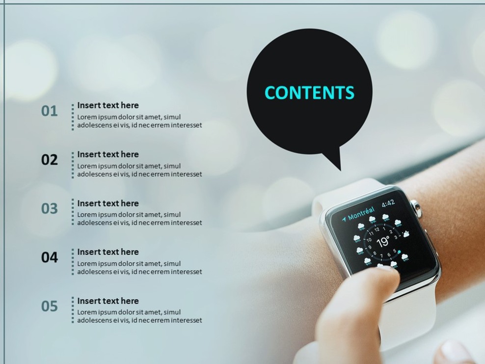 Modelli PowerPoint gratuiti - Un orologio intelligente