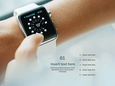 Free Powerpoint Template - A Smart Watch