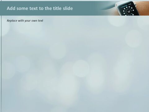 Free Powerpoint Template - A Smart Watch