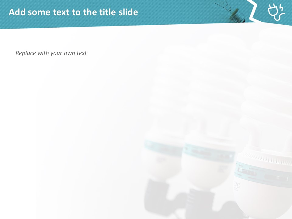 Free Powerpoint Template - Light Bulbs and Electricity