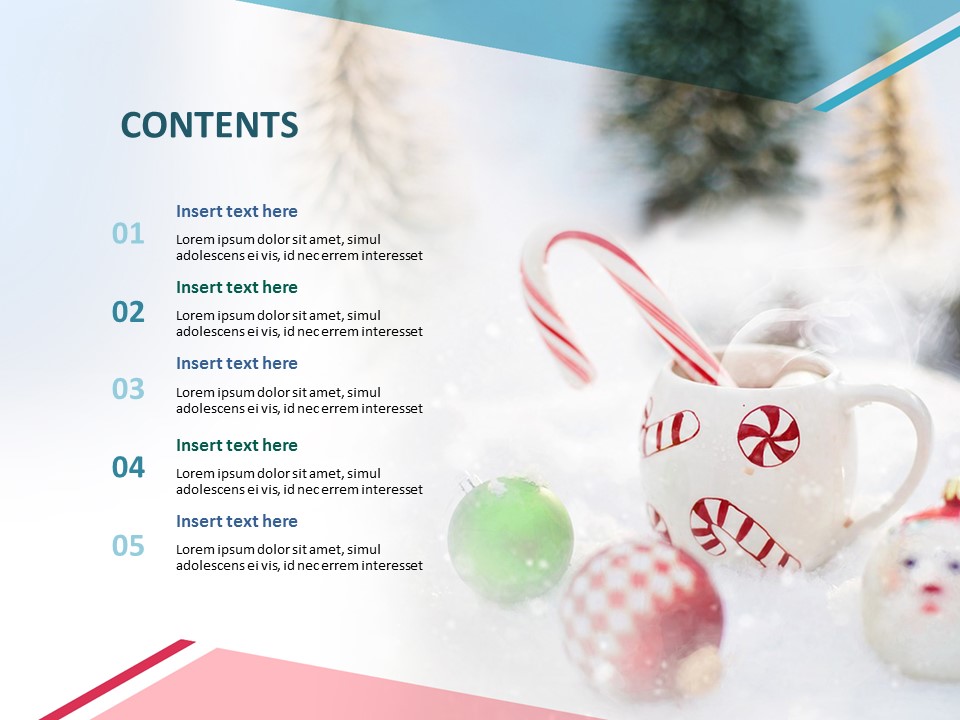 Free PPT Template - Christmas Ornaments