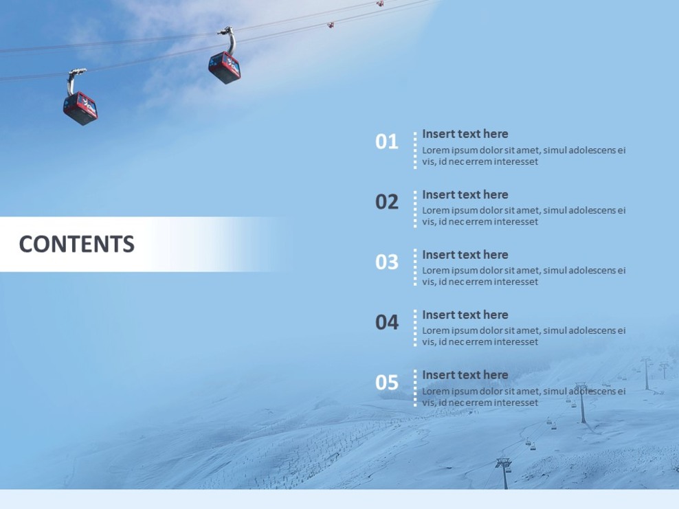 Free PPT Template - Ski Resort|Slides