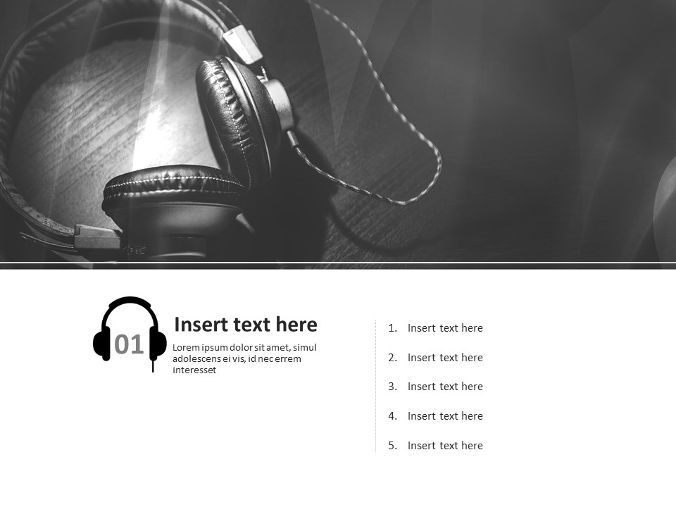 Free Presentation Templates - Headphones