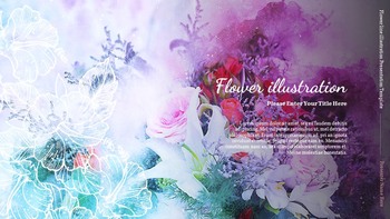 Flower line illustration Easy Slides Design