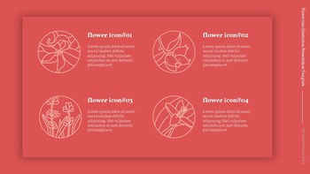 Flower line illustration Easy Slides Design