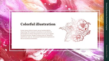 Flower line illustration Easy Slides Design