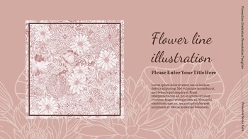 Flower line illustration Easy Slides Design
