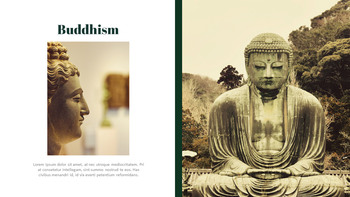 Buddhism and Temple PPT Templates Design
