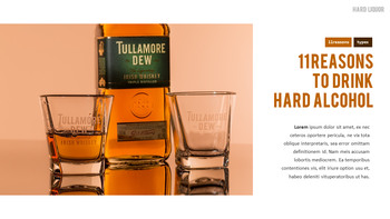 Drink hard liquor Simple PPT Templates