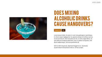 Drink hard liquor Simple PPT Templates