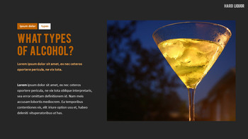 Drink hard liquor Simple PPT Templates