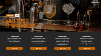 Drink hard liquor Simple PPT Templates